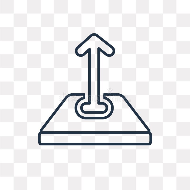 Upload Vector Icon Isolated on Transparent Background, Linear Up Stock ...