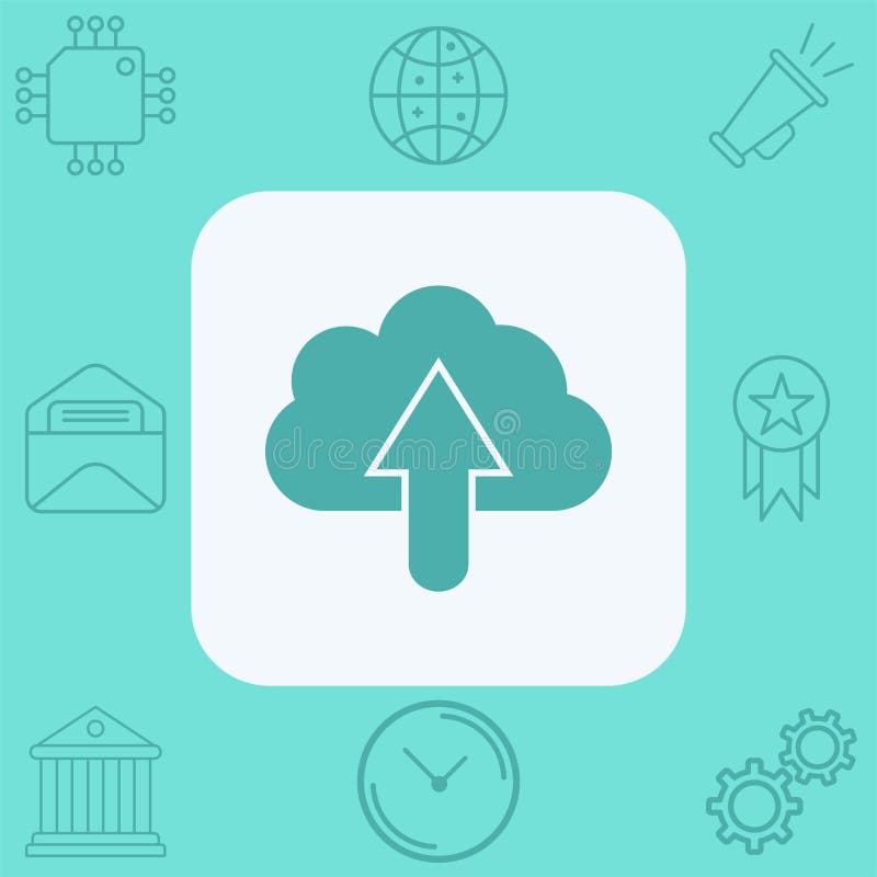 Upload Vector Icon Sign Symbol Stock Illustration - Illustration of ...