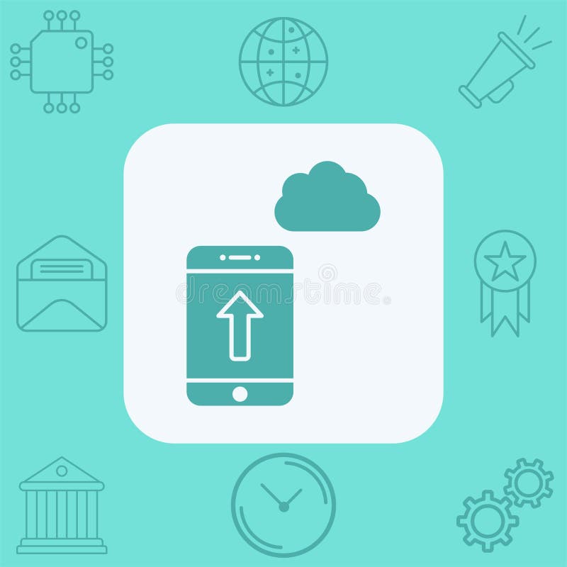 Upload Vector Icon Sign Symbol Stock Illustration - Illustration of ...