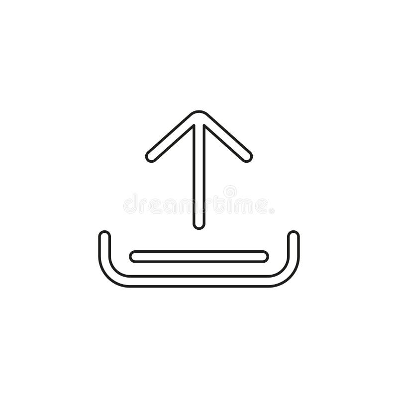 Simple Upload Icon in Orange Color. Vector Illustration Stock Vector ...