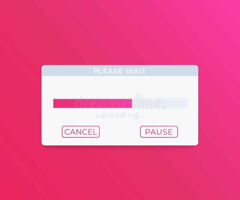 Upload Window with Progress Bar, Vector Interface Stock Vector ... Upload Window with Progress Bar, Vector Interface Stock Vector ...