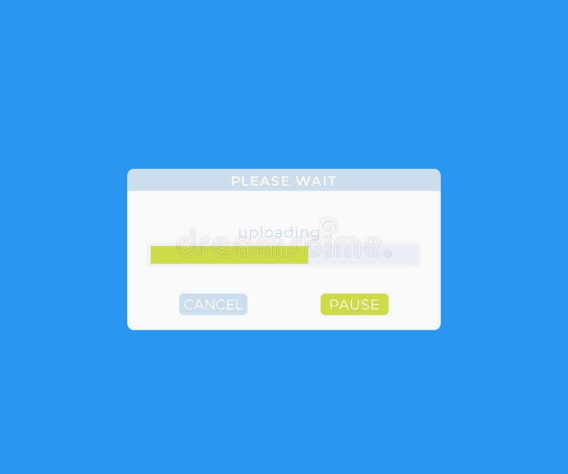 Upload Window with Progress Bar, Vector Interface Stock Vector ...