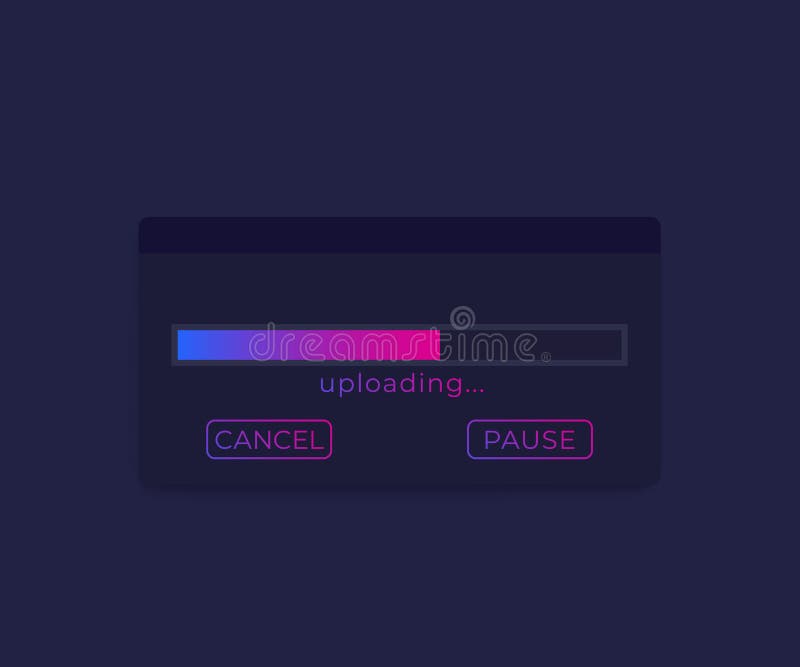 Upload Window with Progress Bar, Vector Interface Stock Vector ... Upload Window with Progress Bar, Vector Interface Stock Vector ...