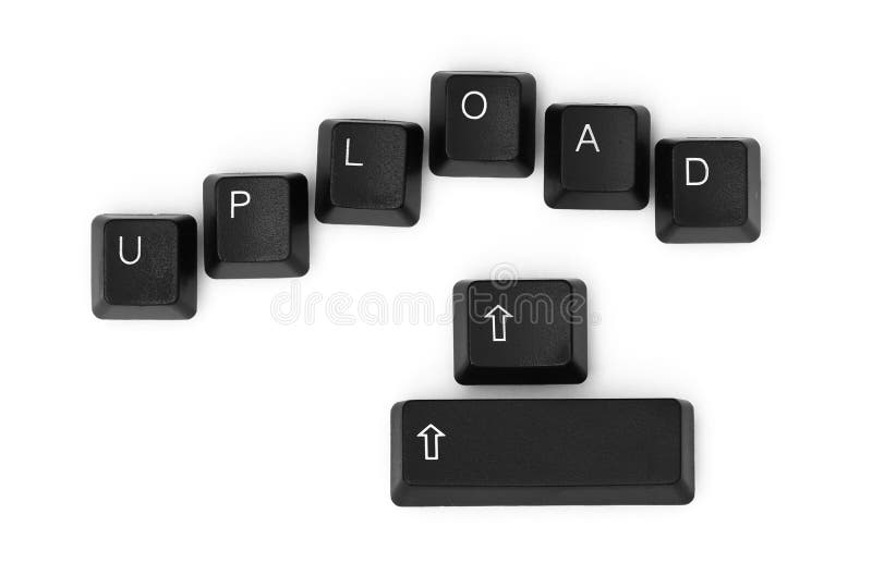UPLOAD Word Written on a Keyboard Stock Image - Image of black, cursor ...