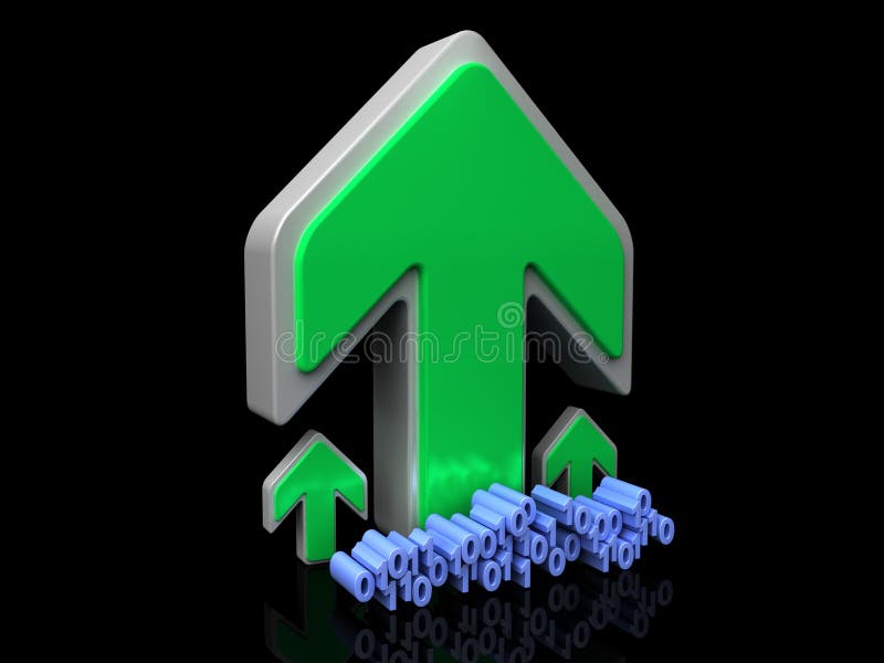 Green Binary Numbers Jumble Stock Illustration - Illustration of ...