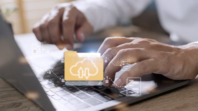 Uploading Documents from Folder. Open File Folder with Flying Blank ...