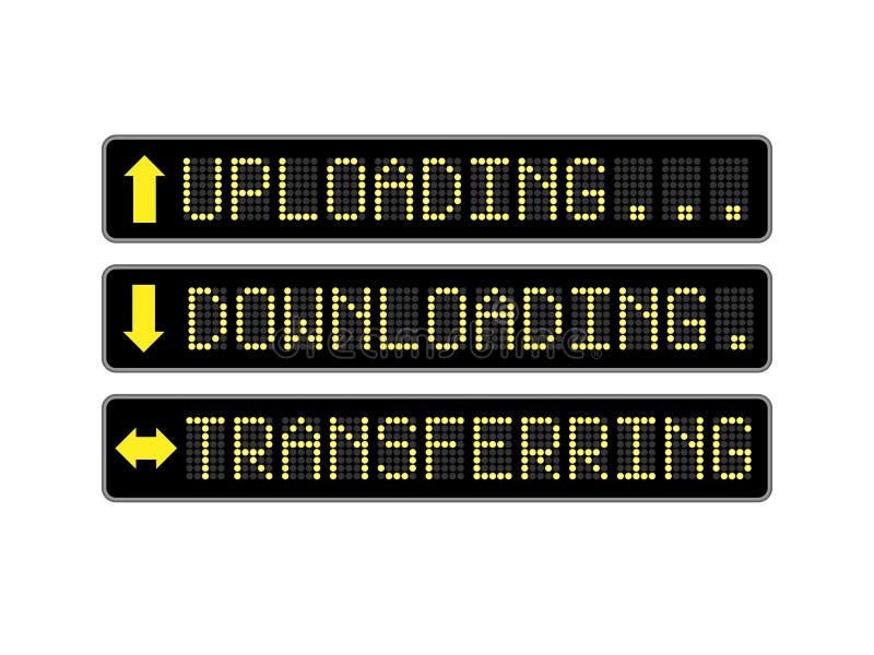 Uploading Downloading LED Signs Stock Vector - Illustration of vector ...