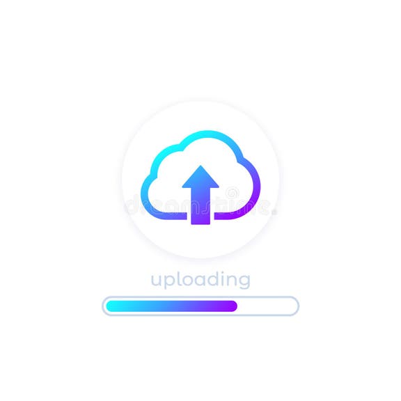 Uploading Icon with Progress Bar for Apps and Web Stock Vector ...