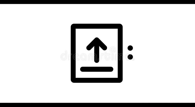 Uploading Icon Simple Graphic with Arrow Symbol Stock Illustration ...