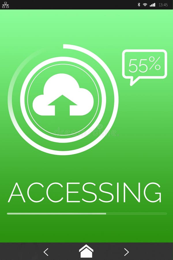 Uploading Icon with Text on Screen Stock Illustration - Illustration of ...