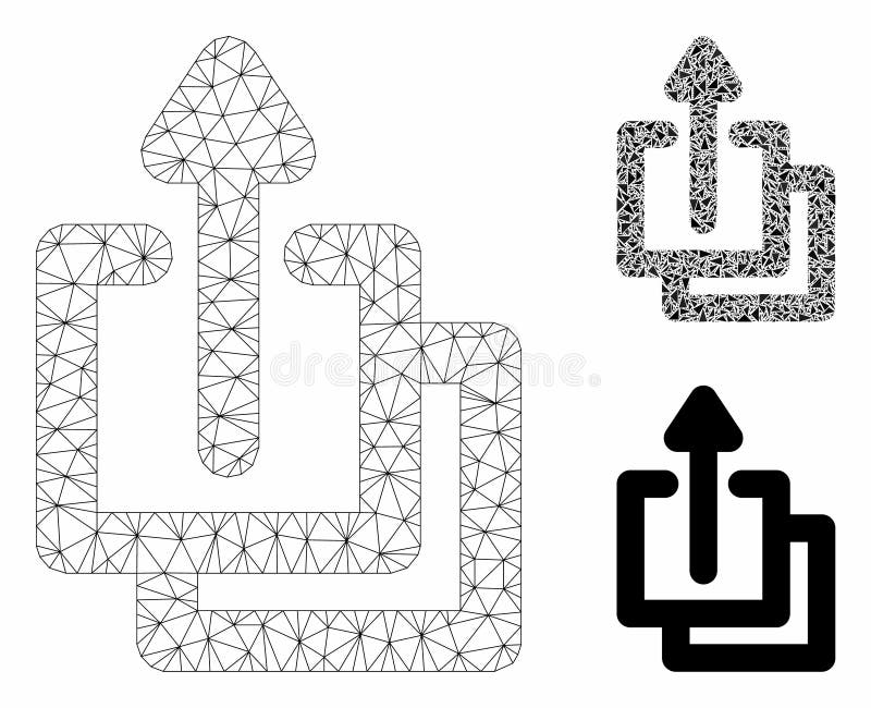 Uploads Vector Mesh 2D Model and Triangle Mosaic Icon Stock Vector ...