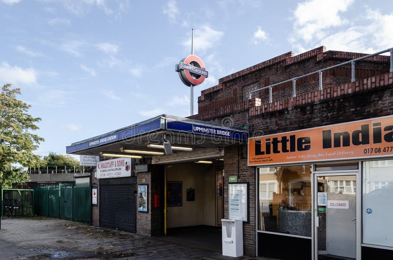 The Upminster Bridge Train Station Along Bridge Road in Upminster ...