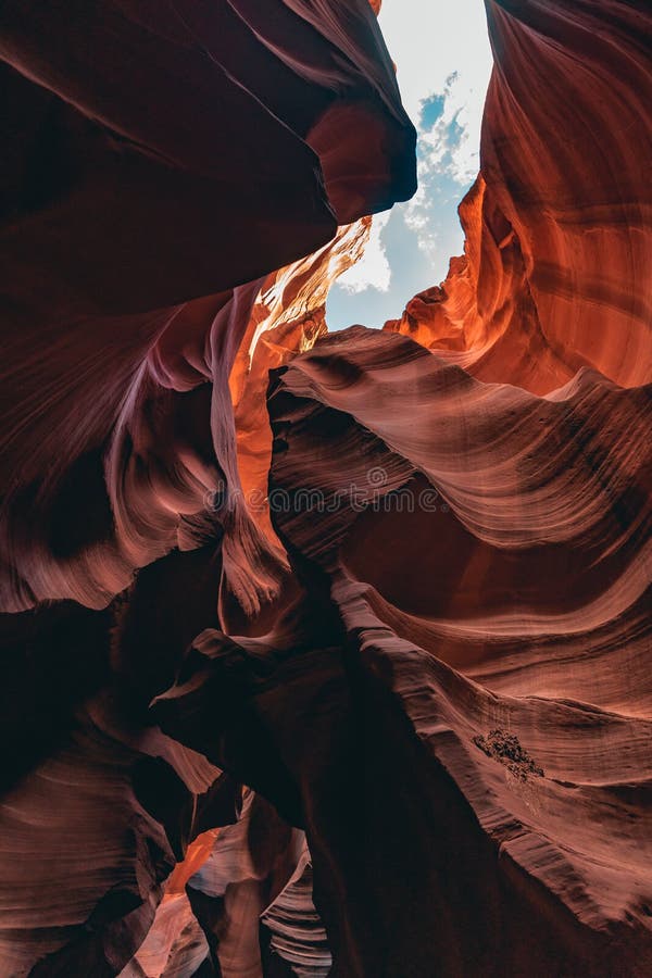 Upper Antelope Canyon, Beautiful Shapes Stock Image - Image of cave ...