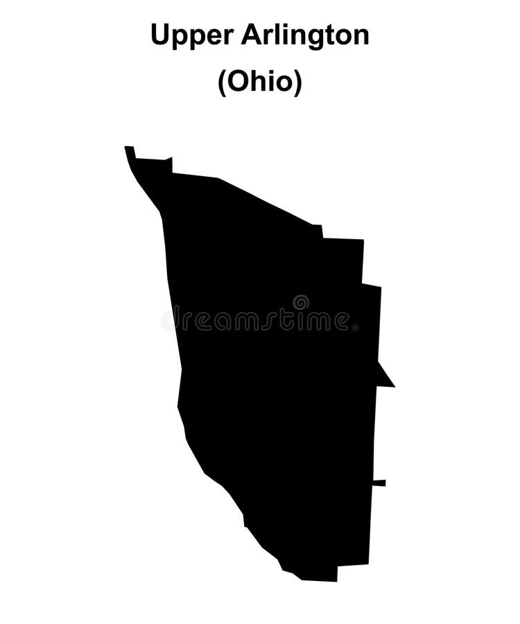 Upper Arlington Outline Map Stock Vector - Illustration of tourism ...