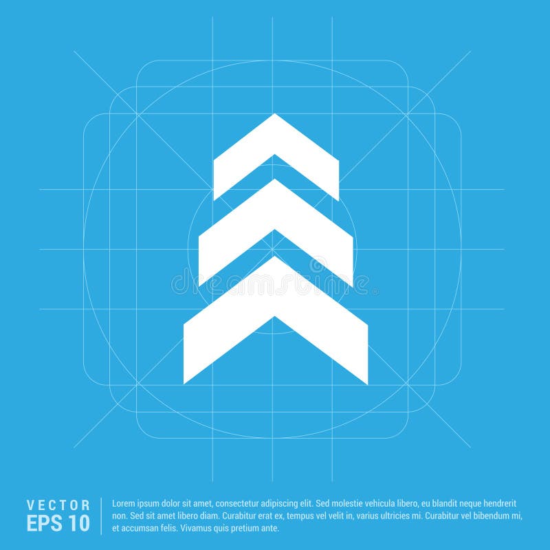 Upper Arrow Icon stock vector. Illustration of symbol - 132401058