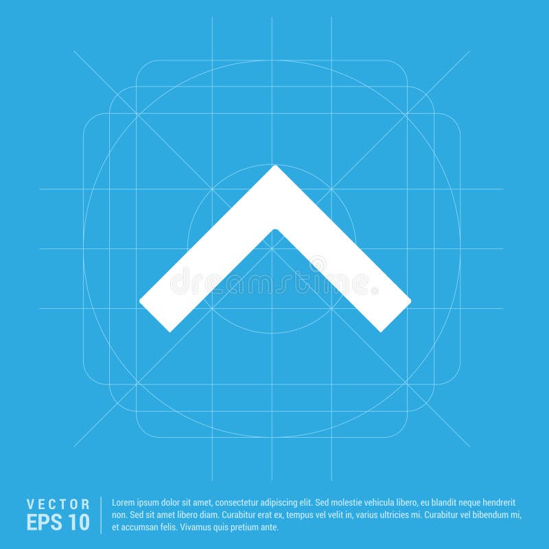 Upper Arrow Icon stock vector. Illustration of direction - 132413282