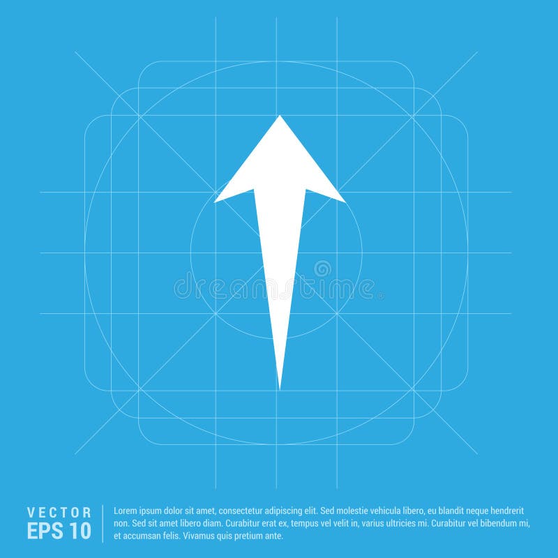Upper Arrow Icon stock vector. Illustration of sign - 132416124