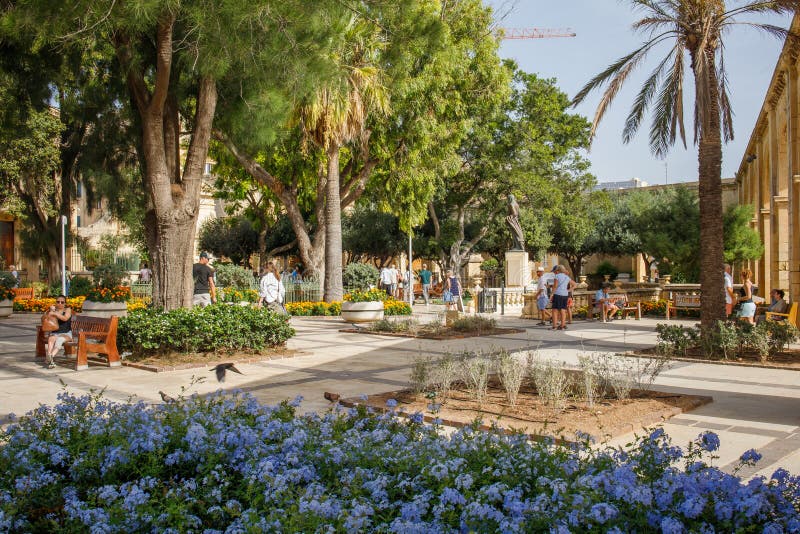 Upper Barrakka Gardens in Valetta Editorial Image - Image of park ...