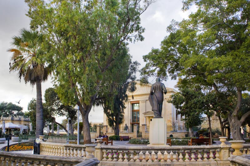 Upper Barrakka Gardens in Valletta, Malta Editorial Image - Image of ...