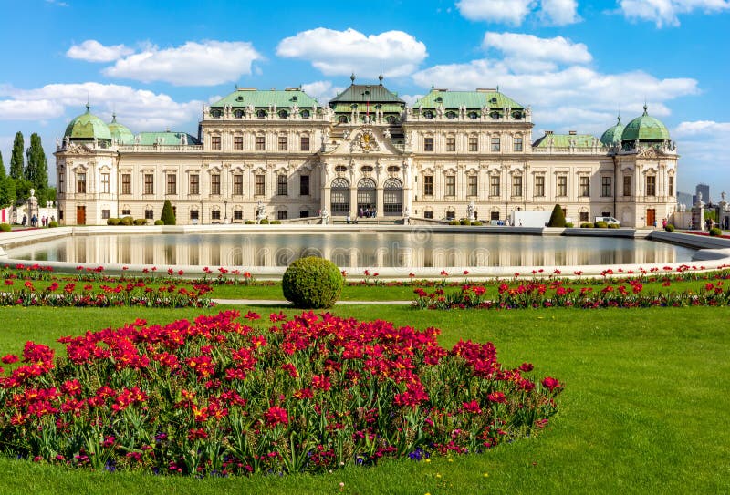 Upper Belvedere Palace and Gardens in Vienna, Austria Stock Image ...