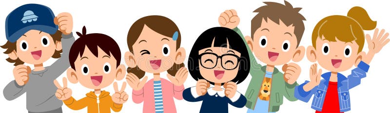 Upper Body of Healthy Children Stock Vector - Illustration of boys ...