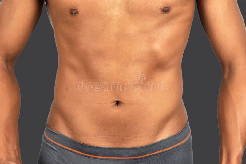 Upper Body of Trained Young Man Stock Photo - Image of cropped, muscle ...