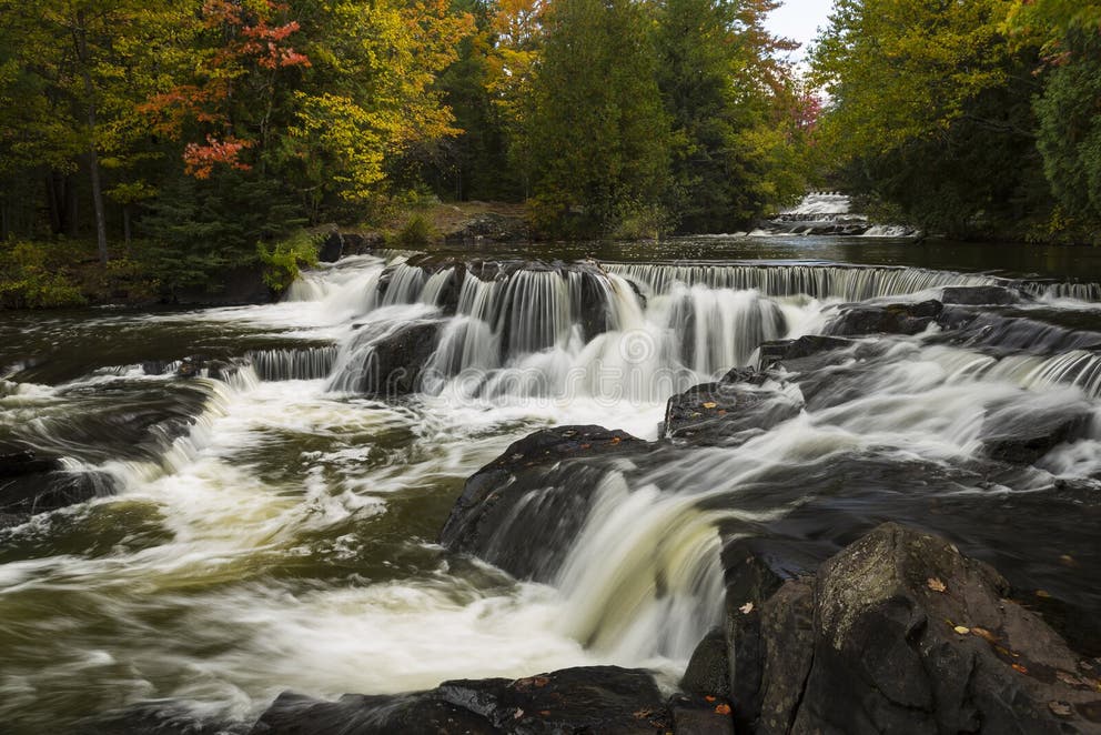 Upper Bond Falls stock image. Image of stone, cascade - 27098401