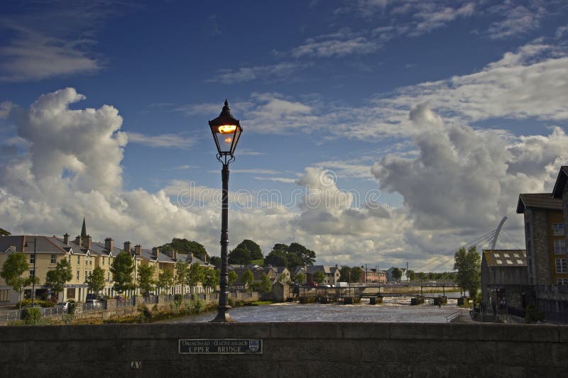 Upper Bridge stock image. Image of river, lamp, city - 10334365
