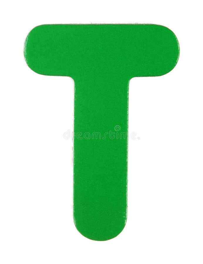 Upper Case T Magnetic Letter with Clipping Path Stock Image - Image of ...