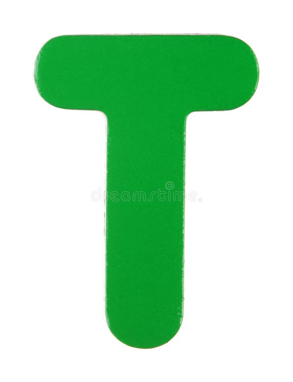 Upper Case T Magnetic Letter with Clipping Path Stock Image - Image of ...