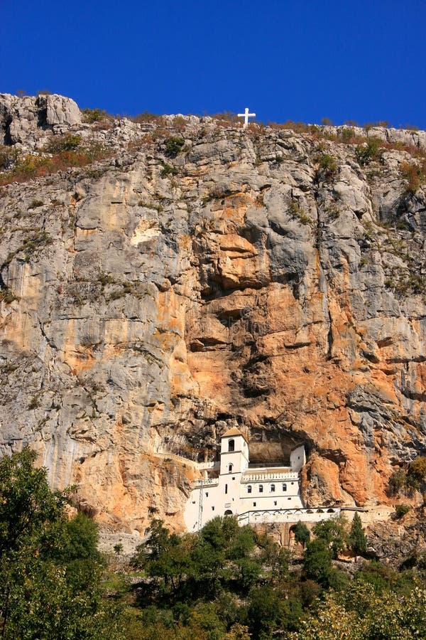 Upper Church of Ostrog Monastery, Montenegro Stock Photo - Image of ...