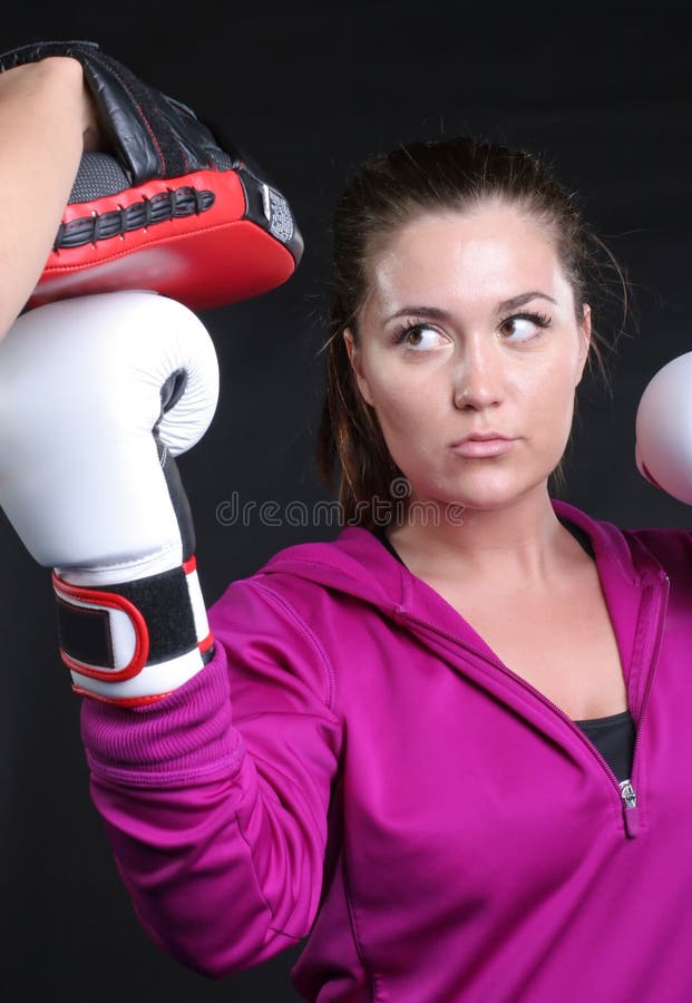 Upper Cut Girl stock photo. Image of training, exercising - 19159582