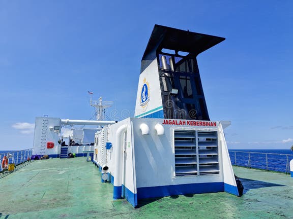 The Upper Deck of the Ferry, with Empty Seating Spaces for Passengers ...