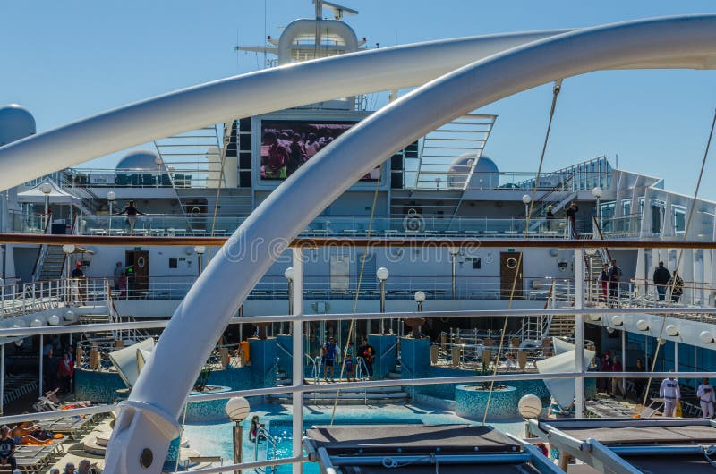 Upper deck of ship detail editorial image. Image of energy - 105599405