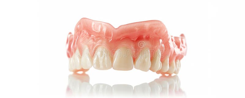 Upper Denture Set on White Background - Prosthodontics Dental Care ...