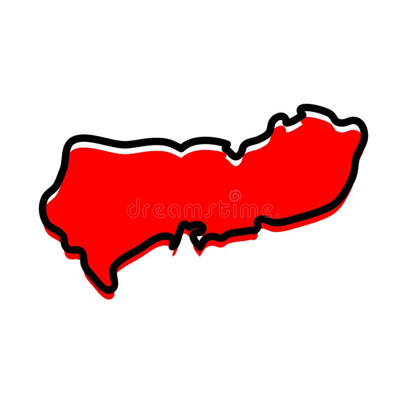 Upper East Region of Ghana Vector Map Graphic Stock Vector ...