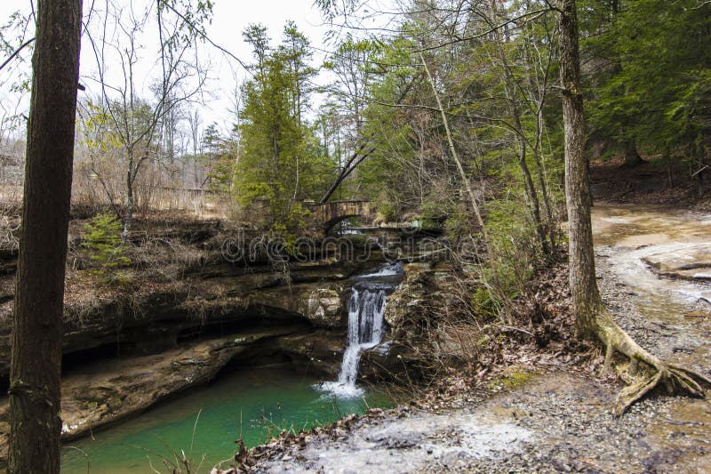 Upper Falls, Old Man S Cave, Hocking Hills State Park, Ohio Stock Image ...