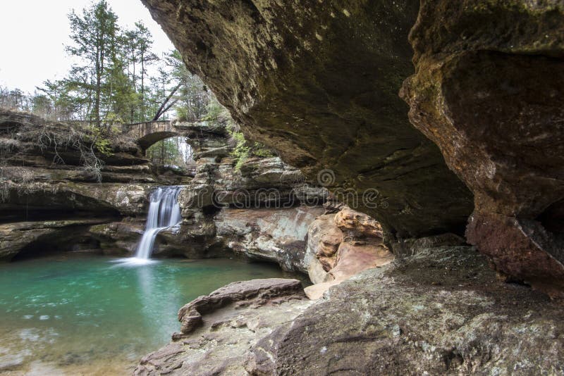 Upper Falls, Old Man S Cave, Hocking Hills State Park, Ohio Stock Image ...