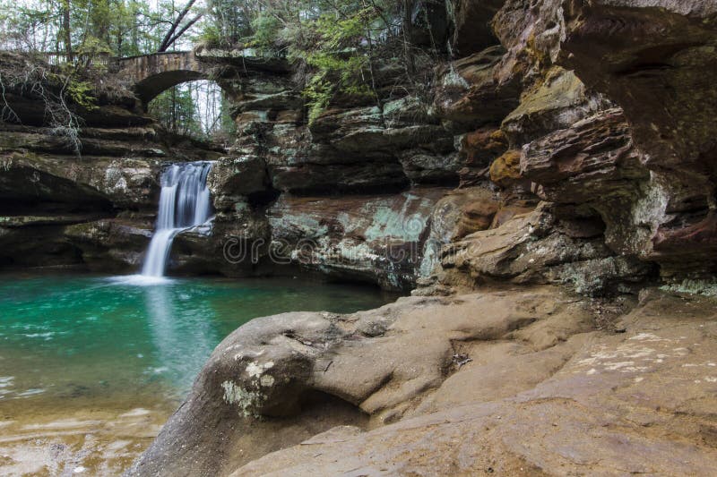 Upper Falls, Old Man S Cave, Hocking Hills State Park, Ohio Stock Image ...