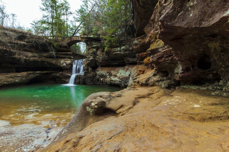 Upper Falls, Old Man S Cave, Hocking Hills State Park, Ohio in Winter ...