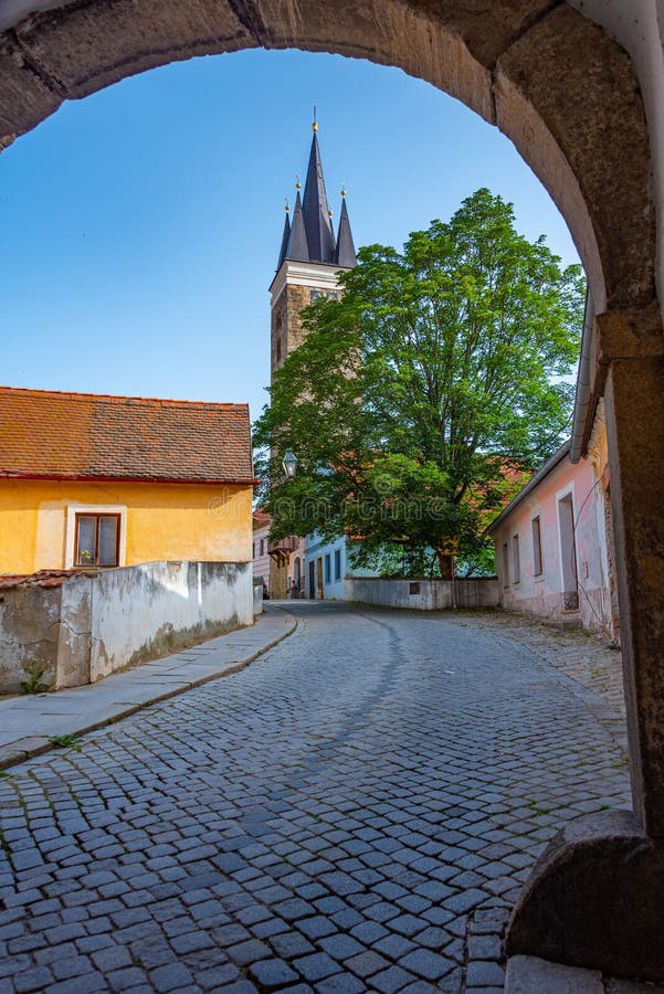 Upper Gate at Telc in Czech Republic Stock Image - Image of bohemia ...