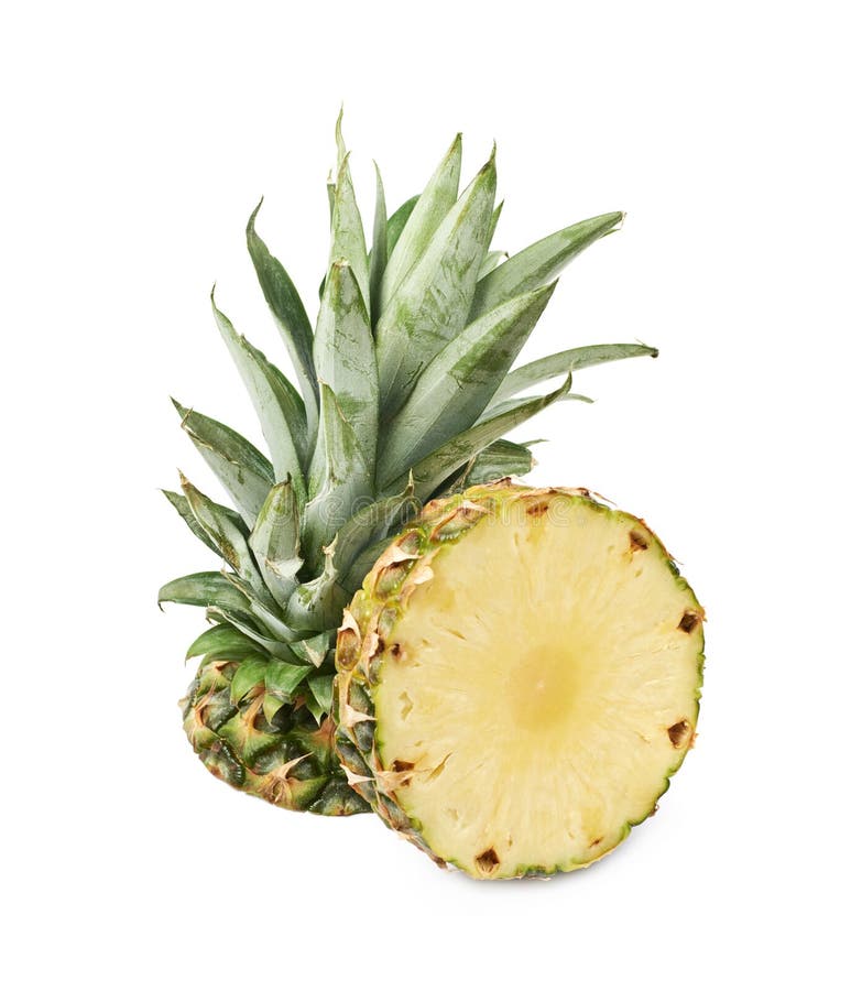 Upper Half of a Pineapple Fruit Stock Image - Image of hawaii ...