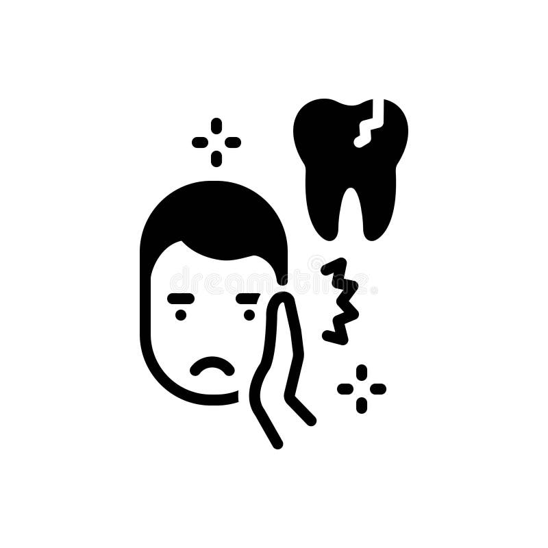 Black Solid Icon for Upper, Uppermost and Tooth Stock Illustration ...