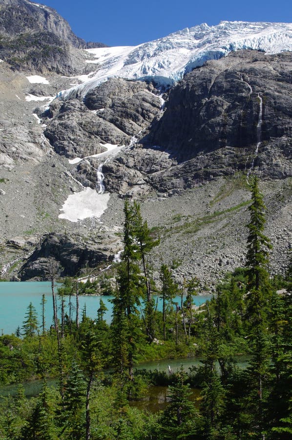 Upper Joffre Lake with Matier Glacier Stock Photo - Image of mountain ...