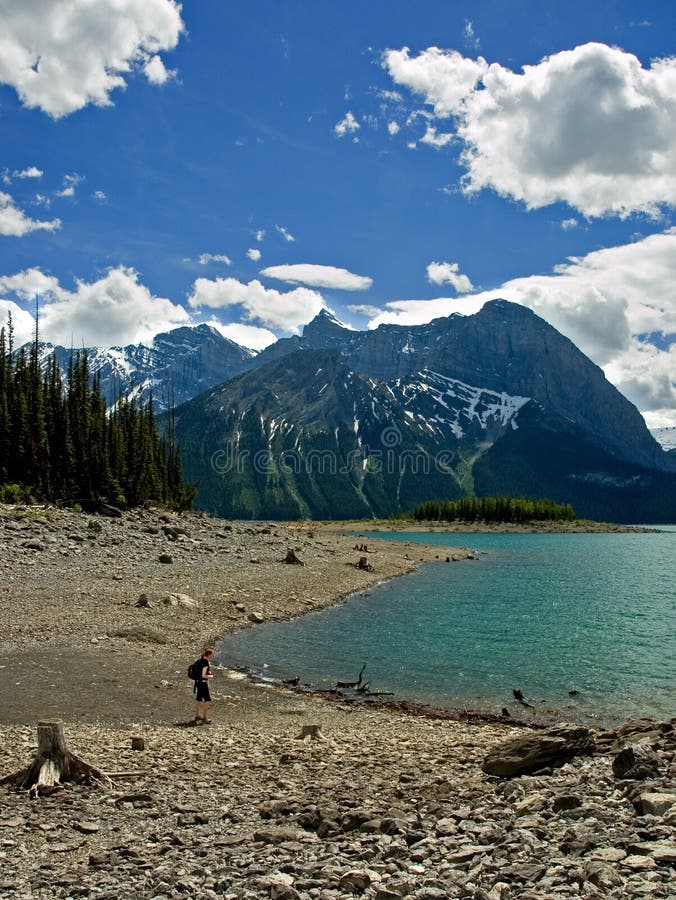 Upper Kananaskis Lake 2 stock image. Image of hiker, mountain - 2835473