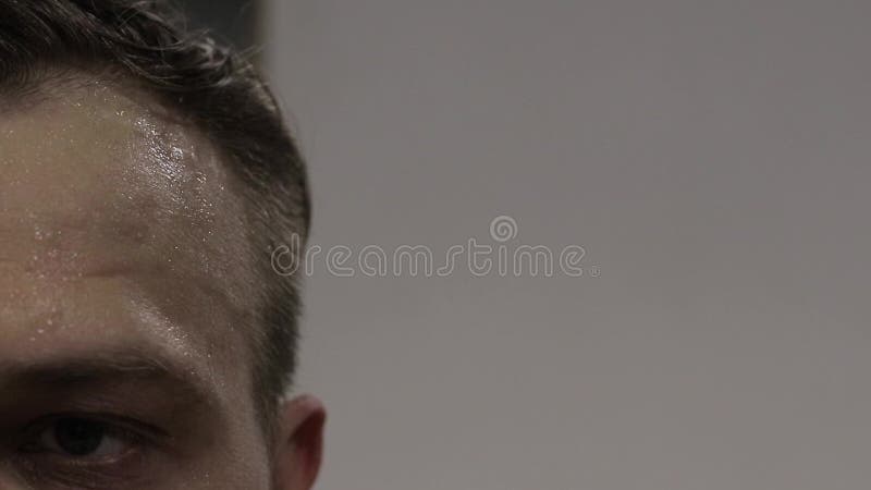 Upper Left Side of a Face of a Young White Man Stock Video - Video of ...