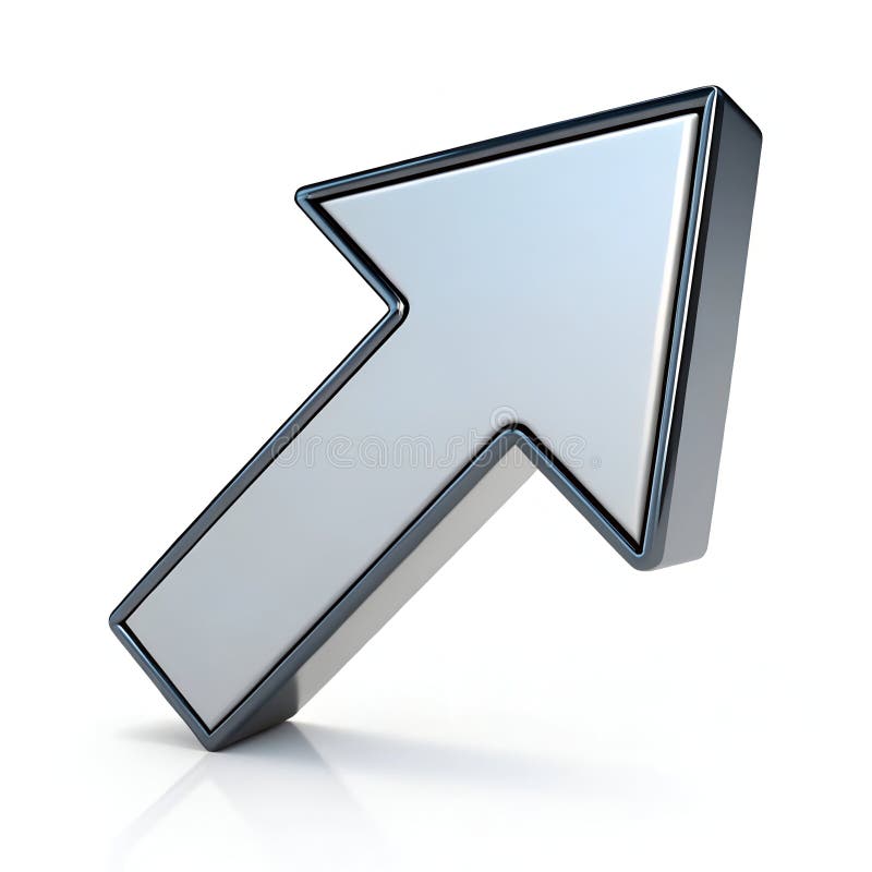 Upper Left Speed Arrow 3D Icon, Direction and Navigation Concept Stock ...