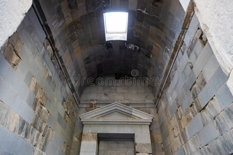 Upper Light in Ancient Greco-Roman Temple of Garni Editorial Stock ...