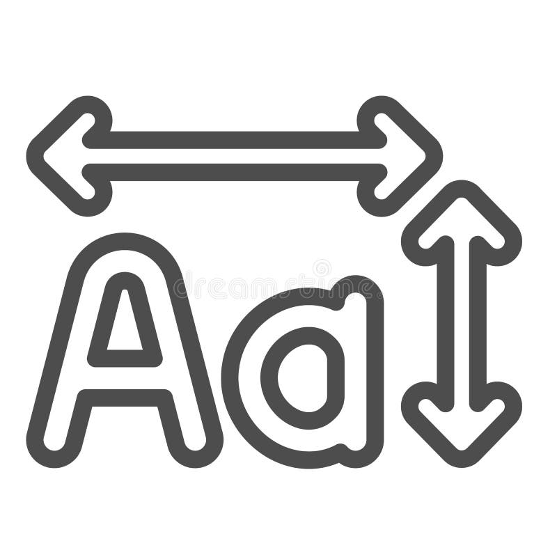 Upper and Lower Case Letters, Arrows, Text Layout Line Icon, Computing ...