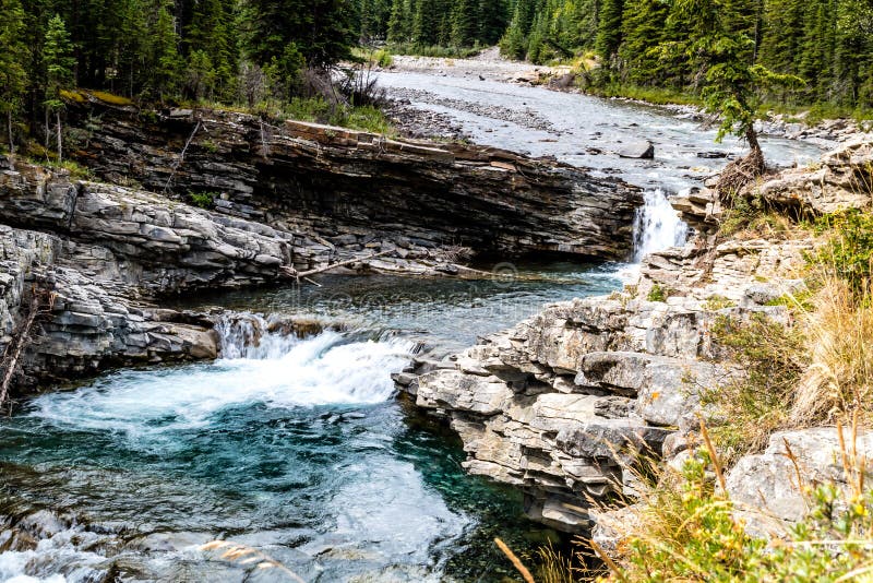Sheep River Falls, Sheep River Provincial Park, Alberta, Canada Stock ...